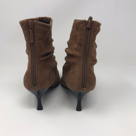 Casual Corner | Shoes | Casual Corner Brown Suede Booties Kitten Heel ...